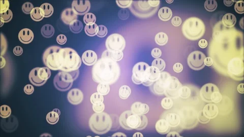 shiny smile symbols random float fading ... | Stock Video | Pond5