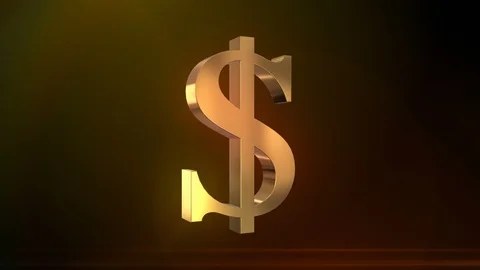 Shiny Spinning Dollar Sign | Stock Video | Pond5