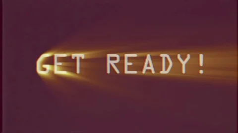 shiny videogame GET READY text light ray... | Stock Video | Pond5