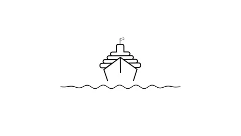 Ship animated on a white color backgroun... | Stock Video | Pond5