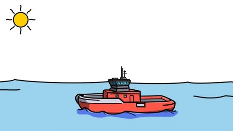 Ship animation Sketch and 2d animated | Stock Video | Pond5