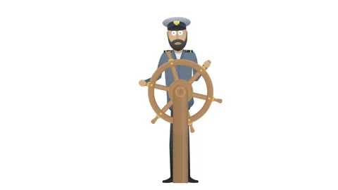 Ship Captain Animation Stock Footage ~ Royalty Free Stock Videos | Pond5