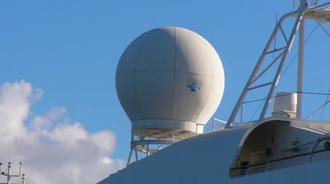 Ship mounted doppler radar | Stock Video | Pond5
