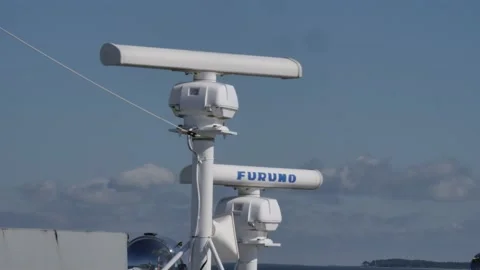Ship Radar Device, rotating on water, sl... | Stock Video | Pond5