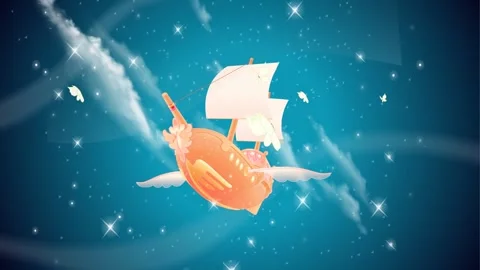 ship with wings flying 3d animated, back... | Stock Video | Pond5
