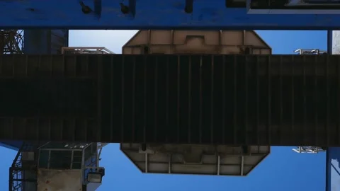 Shipping container bottom view move by r... | Stock Video | Pond5
