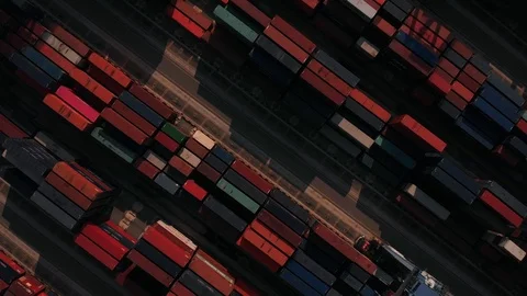 shipping container top view | Stock Video | Pond5