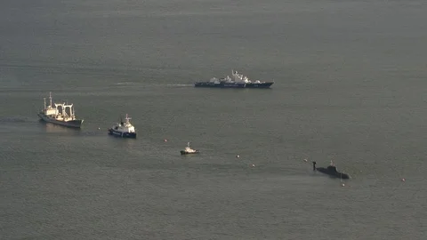 Ships of Coast Guard of Russia and Russi... | Stock Video | Pond5