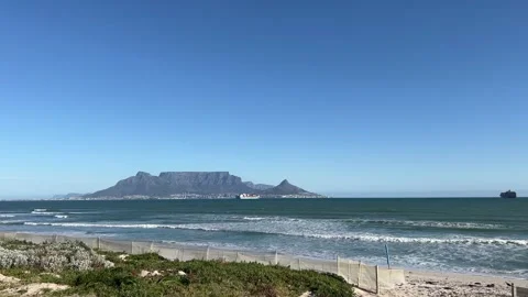 Ships in Table Bay with views of Table M... | Stock Video | Pond5