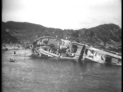 The shipwreck of the SS Dresden is shown... | Stock Video | Pond5