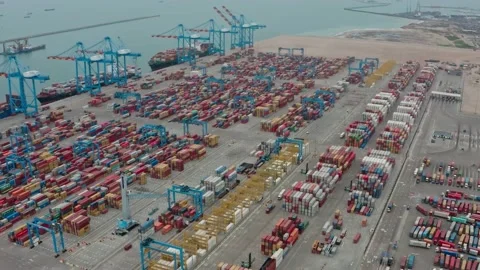 Shipyard, Port, Cargo, Shipping Containe... | Stock Video | Pond5