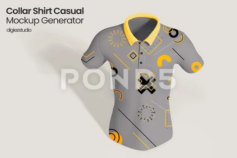 PSD Template: Shirt Collar Casual Mockup #264642891