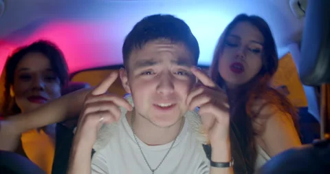 A shirtless guy sings a rap song in the ... | Stock Video | Pond5