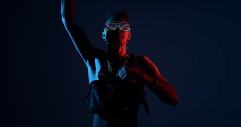 Man Dancing Rave Stock Footage ~ Royalty Free Stock Videos | Pond5