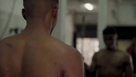 Shirtless muscular young black man doing... | Stock Video | Pond5