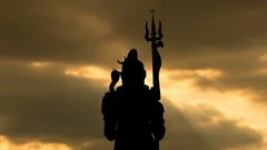 Shiva Statue Sunset