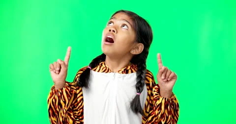 Shock, green screen and face of a child ... | Stock Video | Pond5