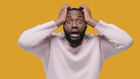 Black Man Shocked Stock Video Footage | Royalty Free Black Man Shocked ...