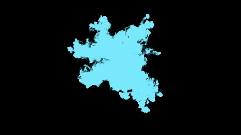 Shockwave smoke blue color on black bac... | Stock Video | Pond5