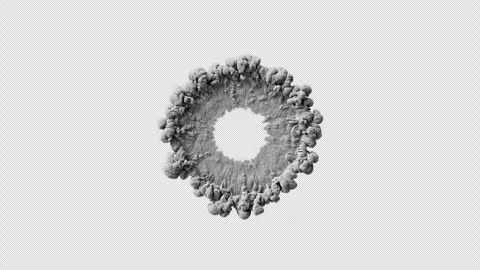 Shockwave smoke explosion. Steam or dust... | Stock Video | Pond5