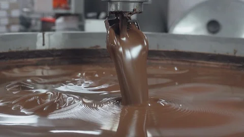 Сhocolate factory, process of pouring f... | Stock Video | Pond5
