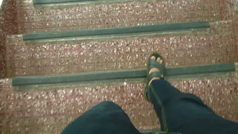 Shoe Walking steps of man. Foot steps an... | Stock Video | Pond5