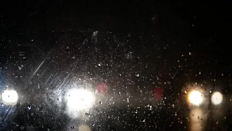 Shooting night car traffic through glass... | Stock Video | Pond5