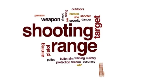 Shooting range animated word cloud, text... | Stock Video | Pond5