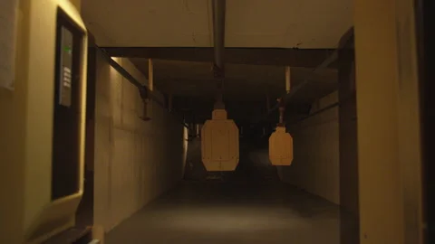 Shooting Range Target Being Pulled Forwa... | Stock Video | Pond5