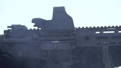 Shooting a rifle in slow motion | Stock Video | Pond5