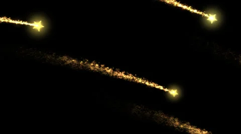 Shooting Star Animation - Loop Golden | Stock Video | Pond5