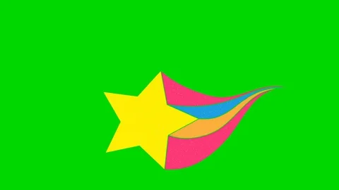 shooting star hand drawn green screen. f... | Stock Video | Pond5