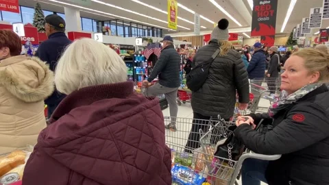 Waiting In Line Grocery Store Stock Video Footage | Royalty Free ...