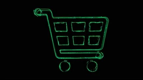 Shopping Cart Animated Icon appearing wi... | Stock Video | Pond5