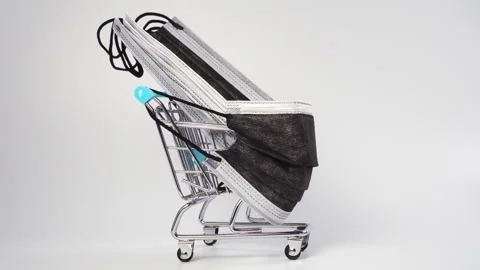 Shopping cart in a medical disposable ma... | Stock Video | Pond5