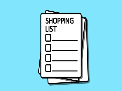shopping list paper with check boxes ani... | Stock Video | Pond5