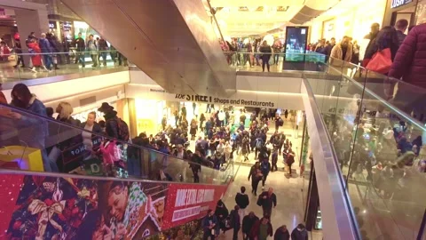 Crowd Shopping Mall Stock Footage ~ Royalty Free Stock Videos | Pond5