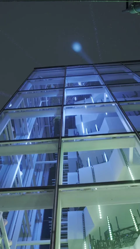 Shopping mall display window with light ... | Stock Video | Pond5