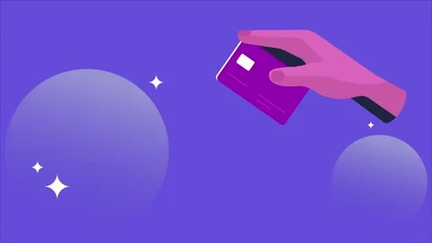 Shopping Swiping Credit Card Animation | Stock Video | Pond5