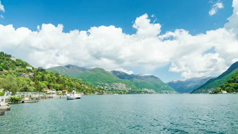 The shore of the famous Lake Como, Como,... | Stock Video | Pond5