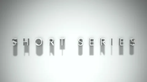 short series 3D title animation white te... | Stock Video | Pond5