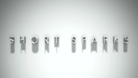 short sparks 3D title animation white te... | Stock Video | Pond5