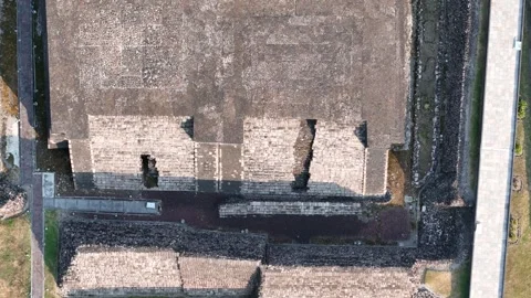 shot of aztec pyramid stairs and plaza i... | Stock Video | Pond5