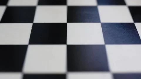 Shot of chess pieces on the wooden chess... | Stock Video | Pond5
