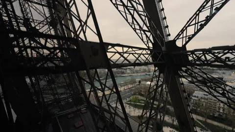 Shot from an elevator going up the Tour ... | Stock Video | Pond5