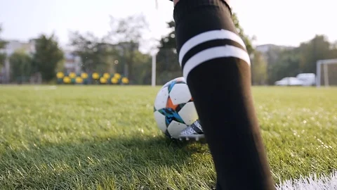Shot of football player legs running wit... | Stock Video | Pond5