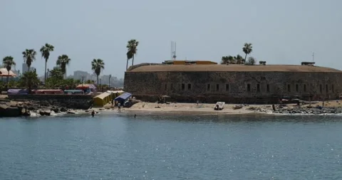 A shot of the Goree Island´s prison, ta... | Stock Video | Pond5