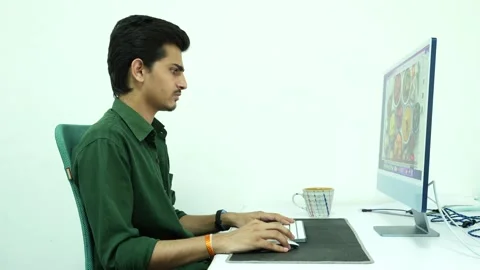 Shot of an Indian Boy working on his sys... | Stock Video | Pond5