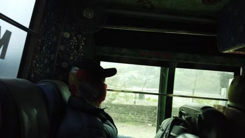 Shot from inside a Bumpy Nepalese Bus Ri... | Stock Video | Pond5