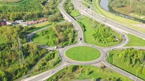 Shot of the modern motorway structure wi... | Stock Video | Pond5